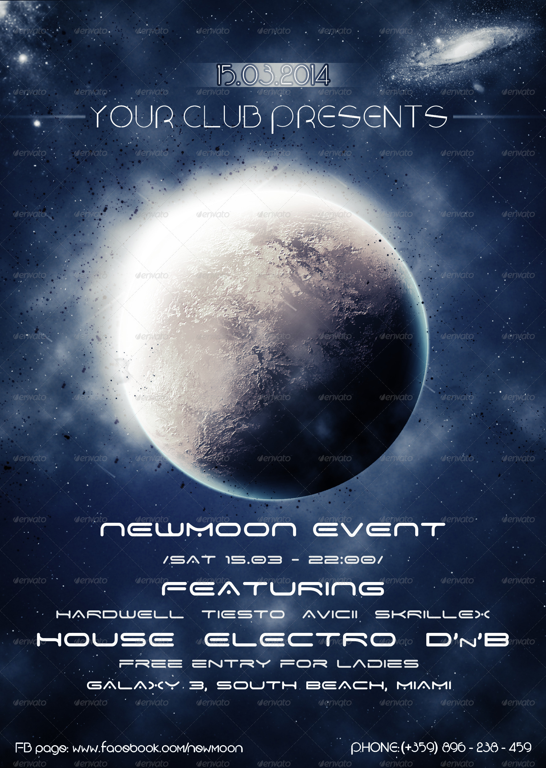 Futuristic Space Flyer, Print Templates | GraphicRiver