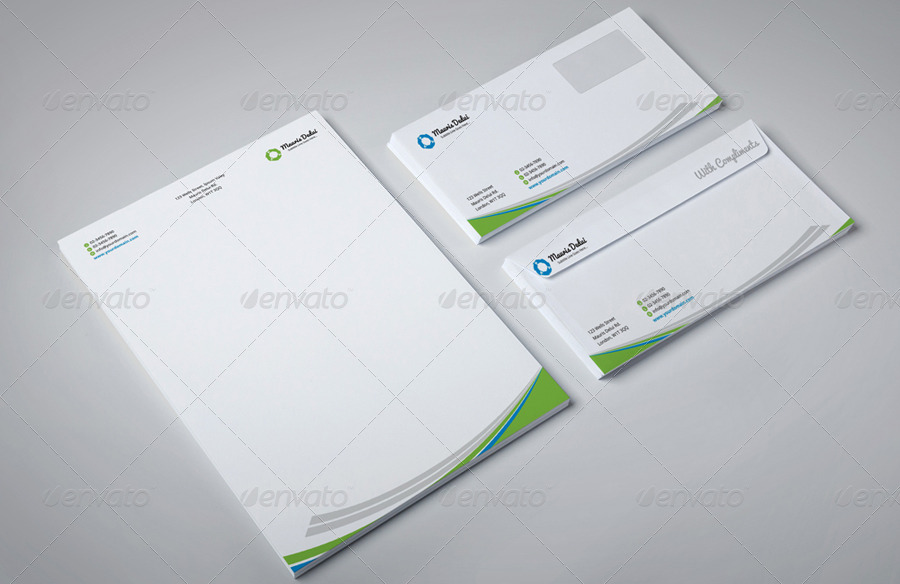 Stationary Design Template (Invoice Included), Print Templates ...