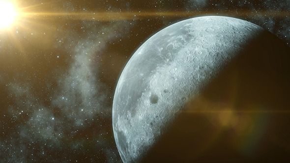 Moon And Sun, Stock Footage | VideoHive