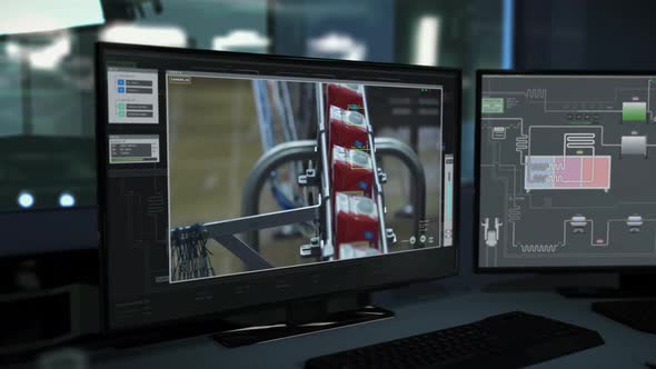 High Tech Panel Displays Information On Manufacturing Process At ...