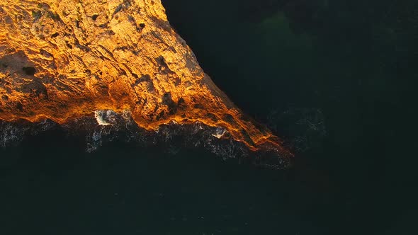 Aerial of beautiful cliff and sea, Stock Footage | VideoHive