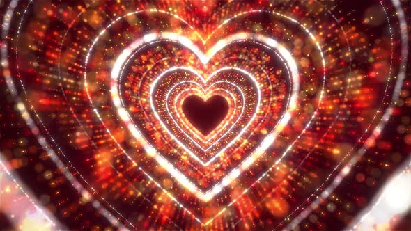 hearts shaped particles background uses for Valentine's day, Love Heart ...
