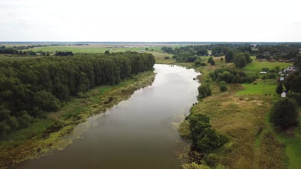 Bystraya River And Gory Village 11, Stock Footage | VideoHive