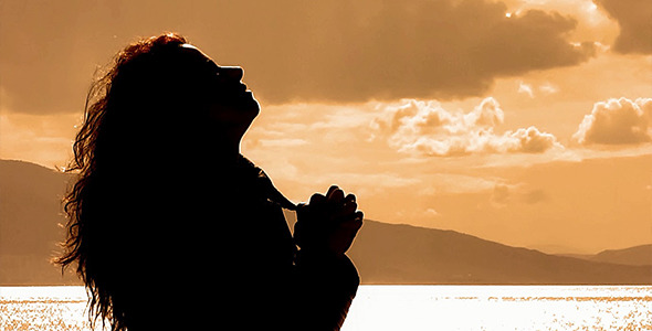 Praying at Seaside, Stock Footage | VideoHive