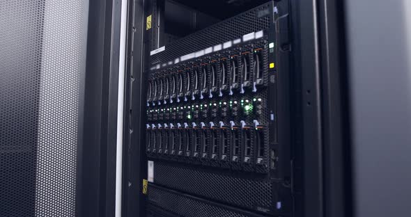 Large computer server room in a data center, Stock Footage | VideoHive