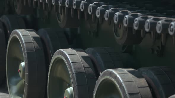 Modern Tank Tracks Close Up, Stock Footage | VideoHive
