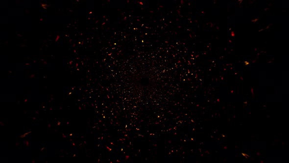 Flying Small Fire Spark Particles 4K Loop, Motion Graphics | VideoHive