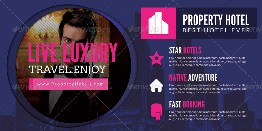 Property Hotel Signage Pack, Print Templates | GraphicRiver