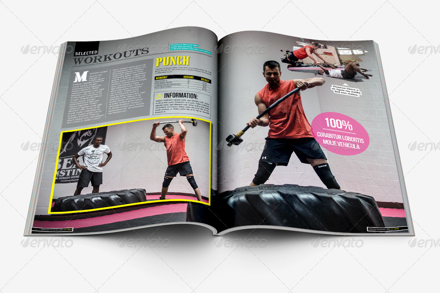Fitness Day Magazine A4, Print Templates | GraphicRiver
