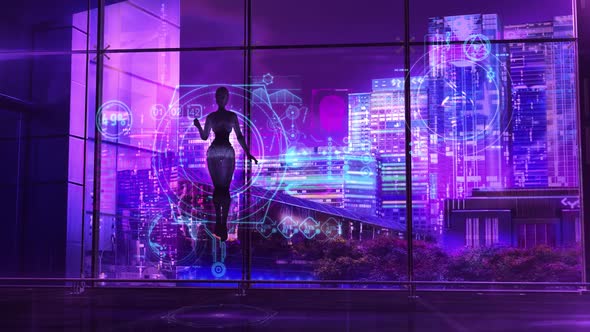 Fantasy Plot With Android And Bioengineering Infographics HD, Motion ...