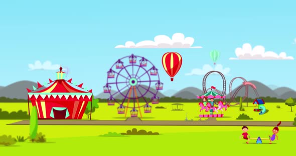 Children's playground animation background by kavaparv | VideoHive