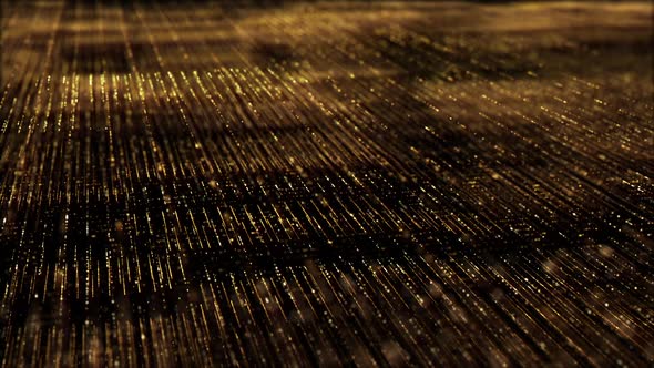 Golden Matrix Grid Particles Background 01, Motion Graphics | VideoHive