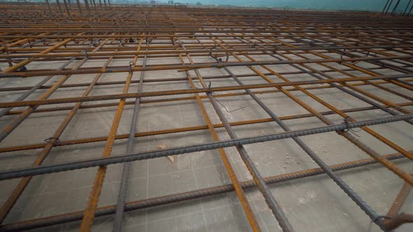 Industry background. Texture of reinforcement., Stock Footage | VideoHive