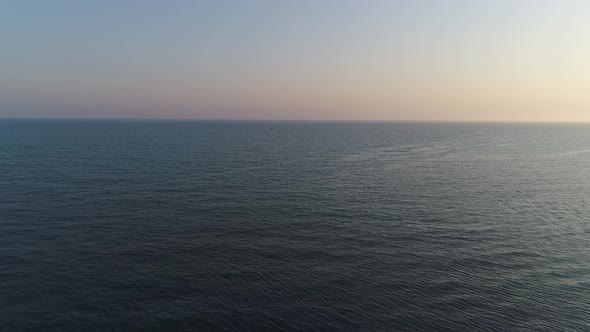 View From Above Panorama of the Open Sea or Ocean in the Evening, Stock ...
