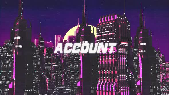 Retro Cyber City Background Account, Motion Graphics | VideoHive
