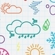 Seamless Pattern of Weather Symbols, Vectors | GraphicRiver