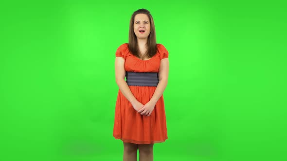 Frustrated Girl Saying Oh My God and Being Shocked, Stock Footage ...