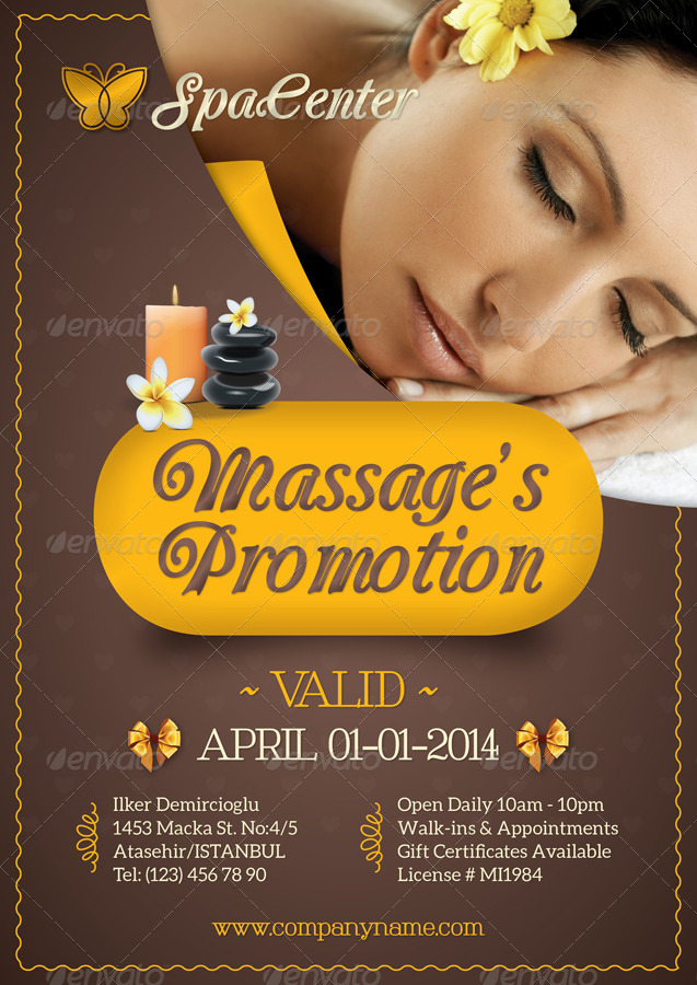 Spa House Flyer Templates, Print Templates | GraphicRiver