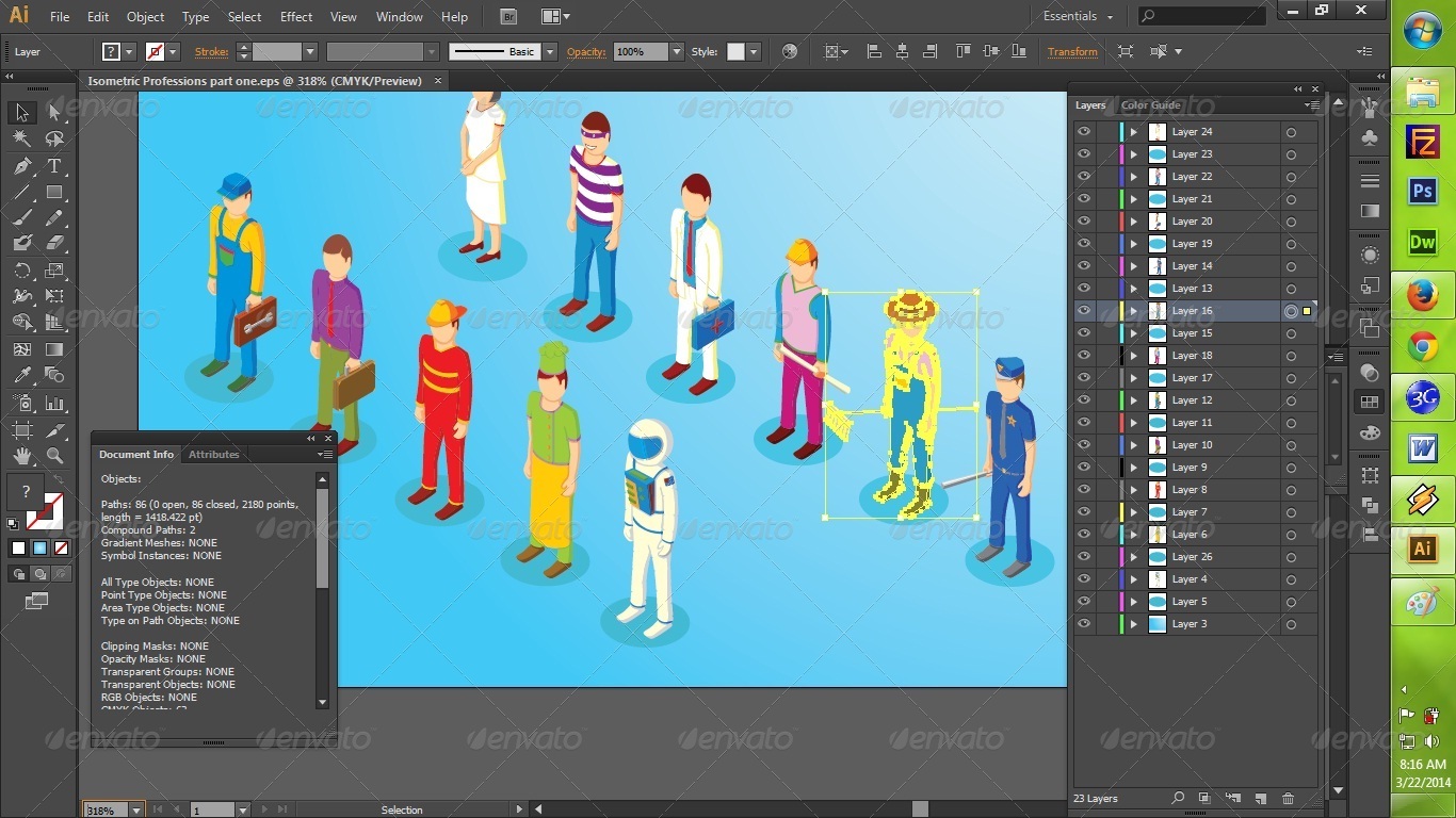 Isometric Professions Part One, Vectors | GraphicRiver
