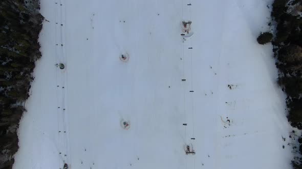 Top-down aerial view of a ski resort, Stock Footage | VideoHive