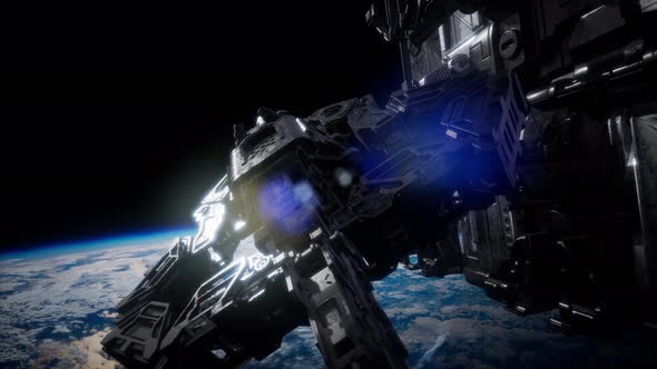 Flying an Animated Space Station, Motion Graphics | VideoHive