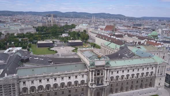 Vienna City Skyline Aerial Shot. AERIAL View of Vienna. Cathedrals and ...