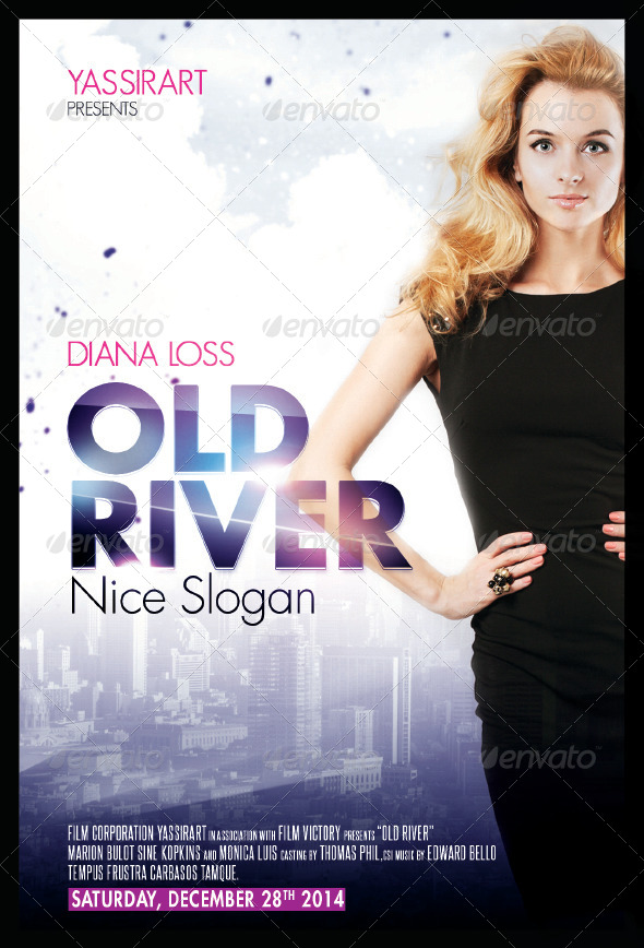 Old River Flyer Template, Print Templates | GraphicRiver