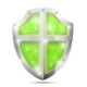 Glossy Magic Green Shield Icon, Vectors | GraphicRiver