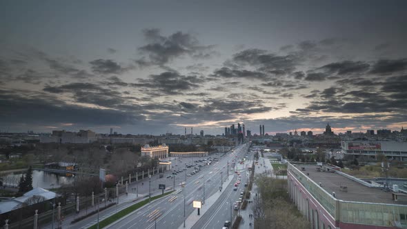 Epic sunset over Moscow, the capital of Russia, Stock Footage | VideoHive