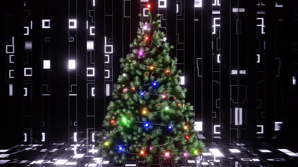 VJ Loop Christmas Tree Rotation, Motion Graphics | VideoHive