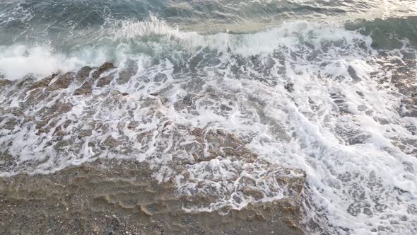 Sea Near the Coast - Close-up Aerial View of the Coastal Seascape ...