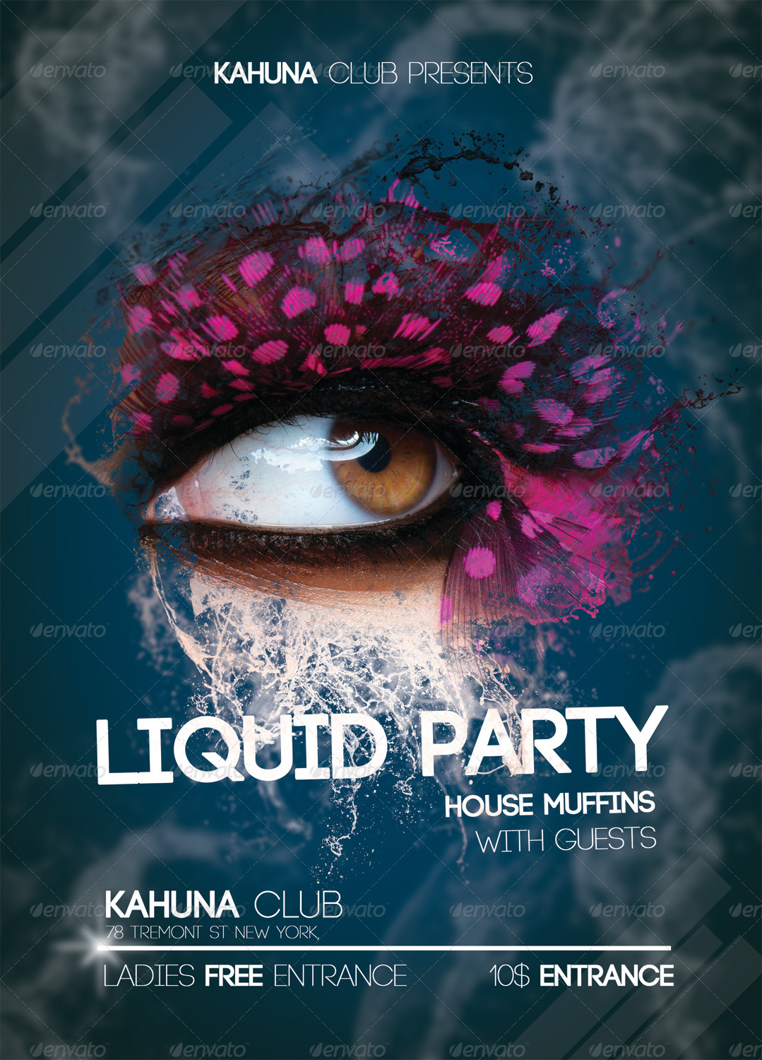 Wet Liquid Party Flyer / Poster, Print Templates | GraphicRiver