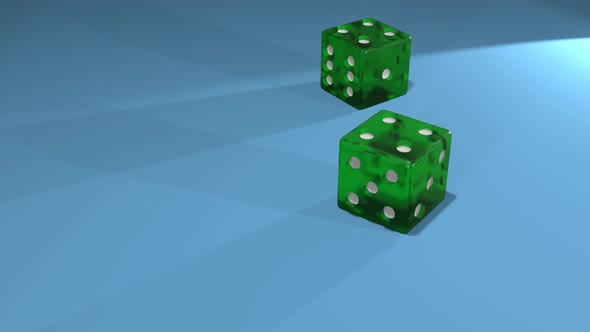 Dice falling on gambling table., Motion Graphics | VideoHive