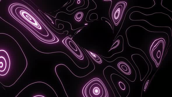 Abstract Cyclic Animation with a Bended 3D Shape Covered By ...