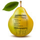 Pear with Nutrition Facts Label , Vectors | GraphicRiver