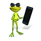 Frog with a smartphone, Graphics | GraphicRiver