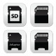 SD, Memory Card, Adapter Buttons Set, Vectors | GraphicRiver