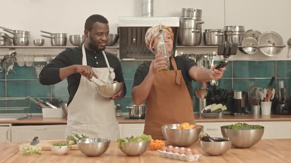 Chefs Vlogging in Kitchen, Stock Footage | VideoHive