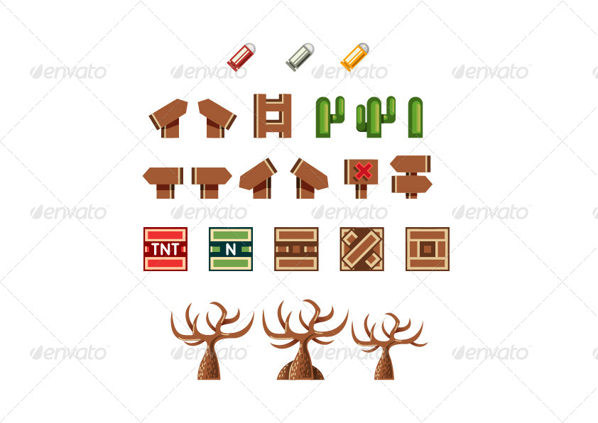 Platformer Game Tile Set Eleven, Vectors | GraphicRiver