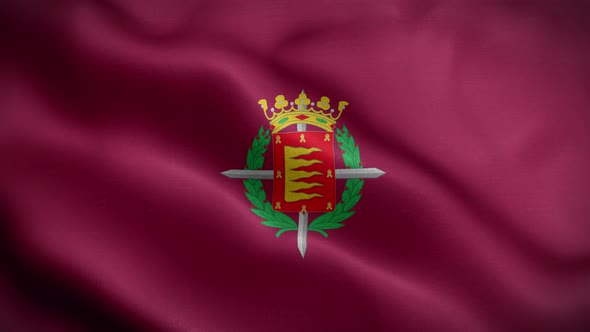 Valladolid Spain Flag Loop Background 4K, Motion Graphics | VideoHive