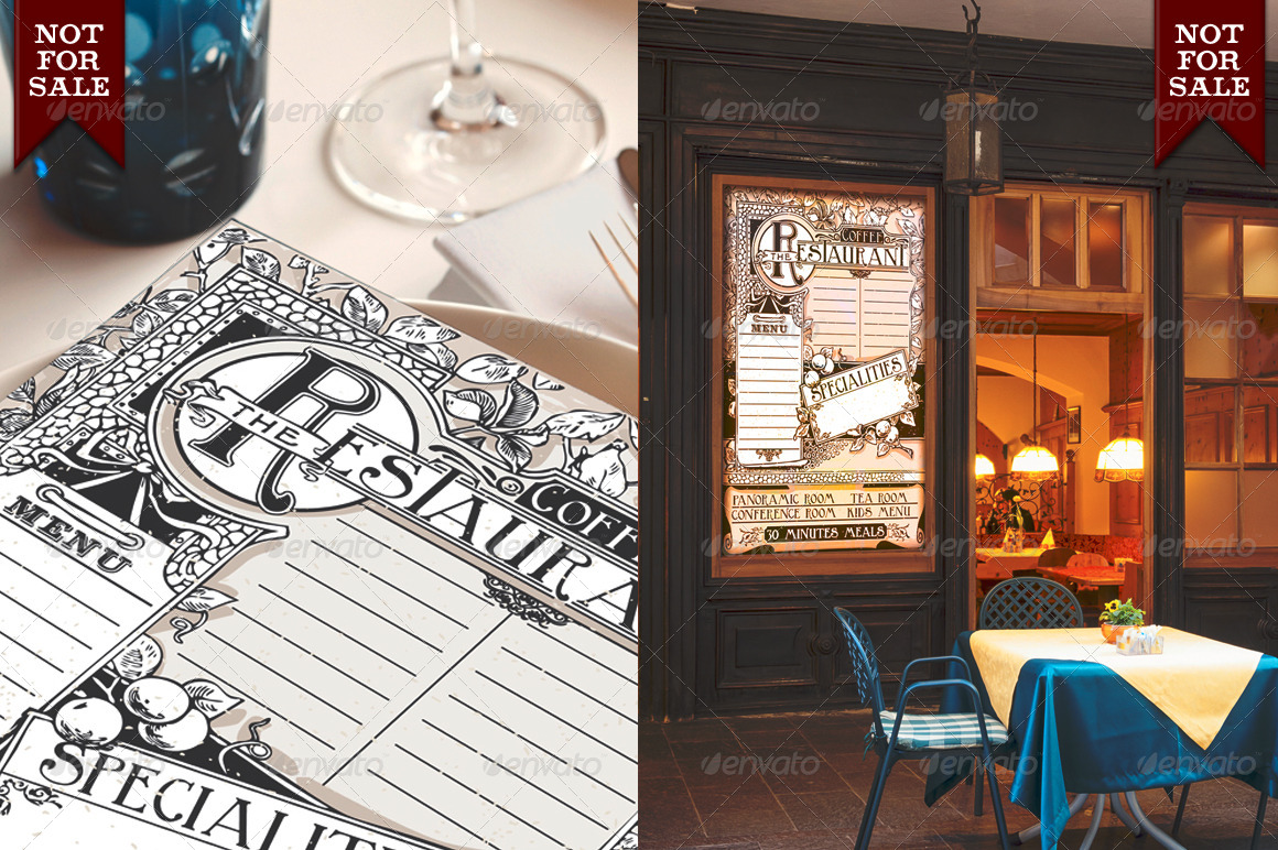 Vintage Graphic Page Menu for Restaurant, Vectors | GraphicRiver