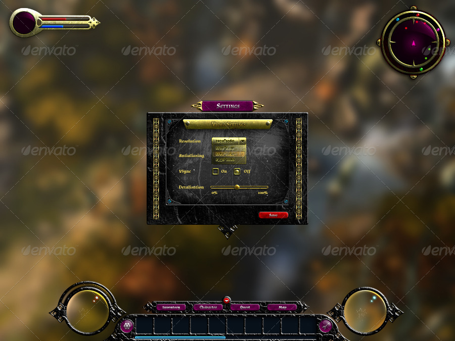 Fantasy RPG Game UI, Web Elements | GraphicRiver