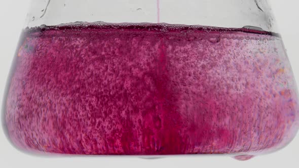 Close-up Shooting. Adding a Pink Element To a Transparent One and Their ...