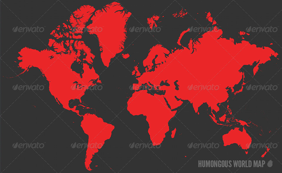Humongous World Map, Graphics | GraphicRiver