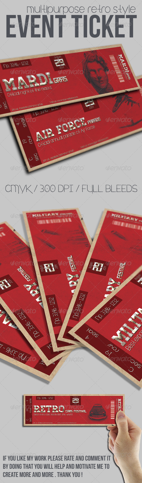 Vintage retro ticket by Tzochko | GraphicRiver