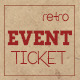 Vintage retro ticket, Print Templates | GraphicRiver