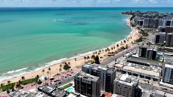 Town of Maceio Alagoas Brazil. Landmark beach at Northeast Brazil ...