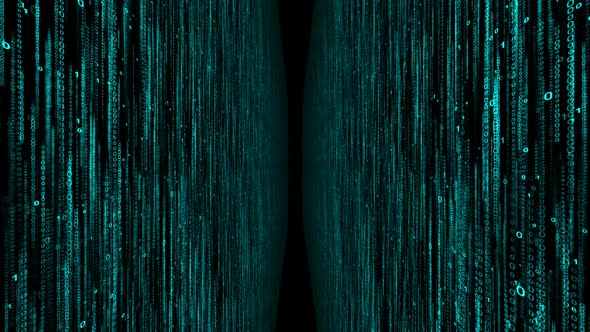 Two Matrix Walls With Numbers 0 and 1 Computer World of Digital Code ...