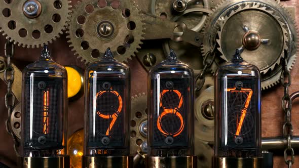 the Steampunk Device Is a Time Machine, Stock Footage | VideoHive