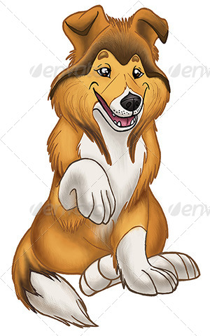 Collie Pups Illustrations, Graphics | GraphicRiver